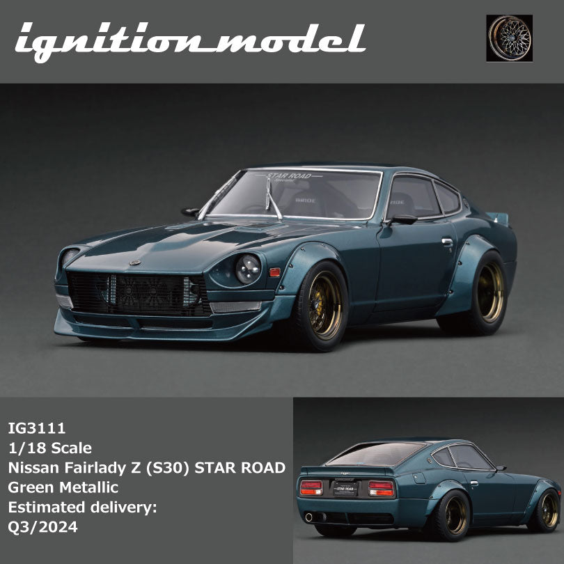 PREORDER Ignition Model 1/18 Nissan Fairlady Z (S30) STAR ROAD Green M – Tokyo Station