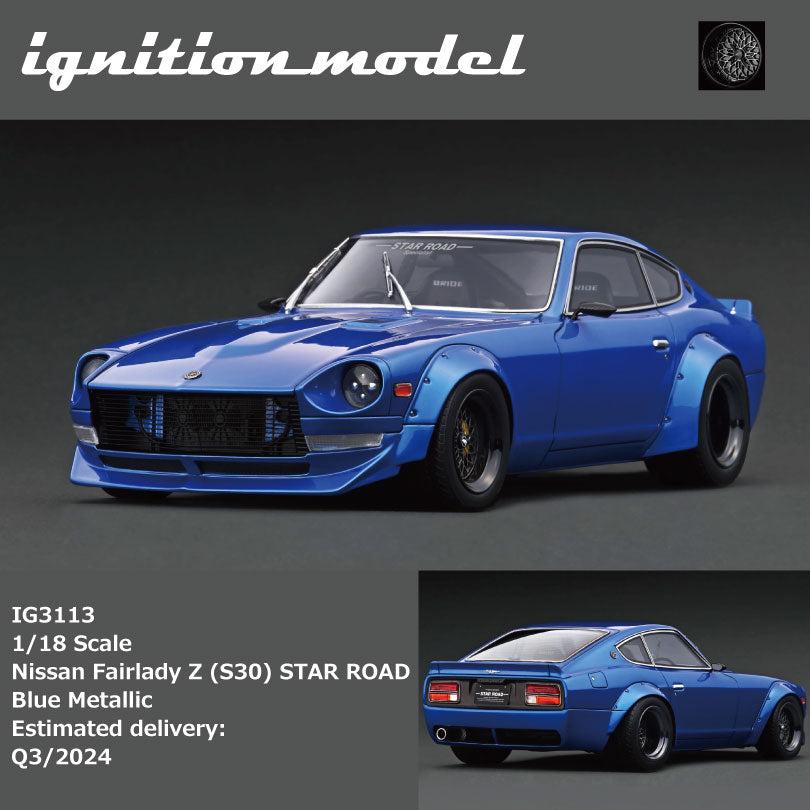 PREORDER Ignition Model 1/18 Nissan Fairlady Z (S30) STAR ROAD Blue Me – Tokyo Station