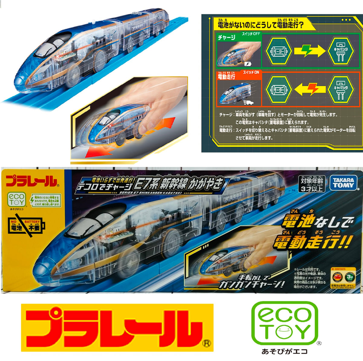 TAKARA TOMY PLARAIL Kinetic SERIES E7 SHINKANSEN KAGAYAKI 490481022608 – Tokyo Station