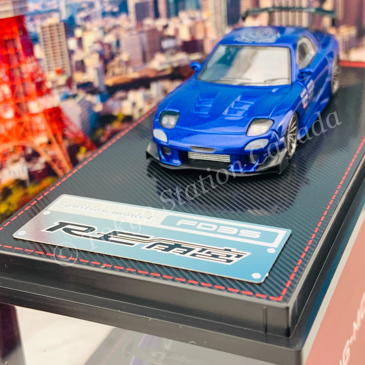 Ignition Model 1/64 Mazda RX-7 (FD3S) RE Amemiya Blue Metallic IG1951 – Tokyo Station