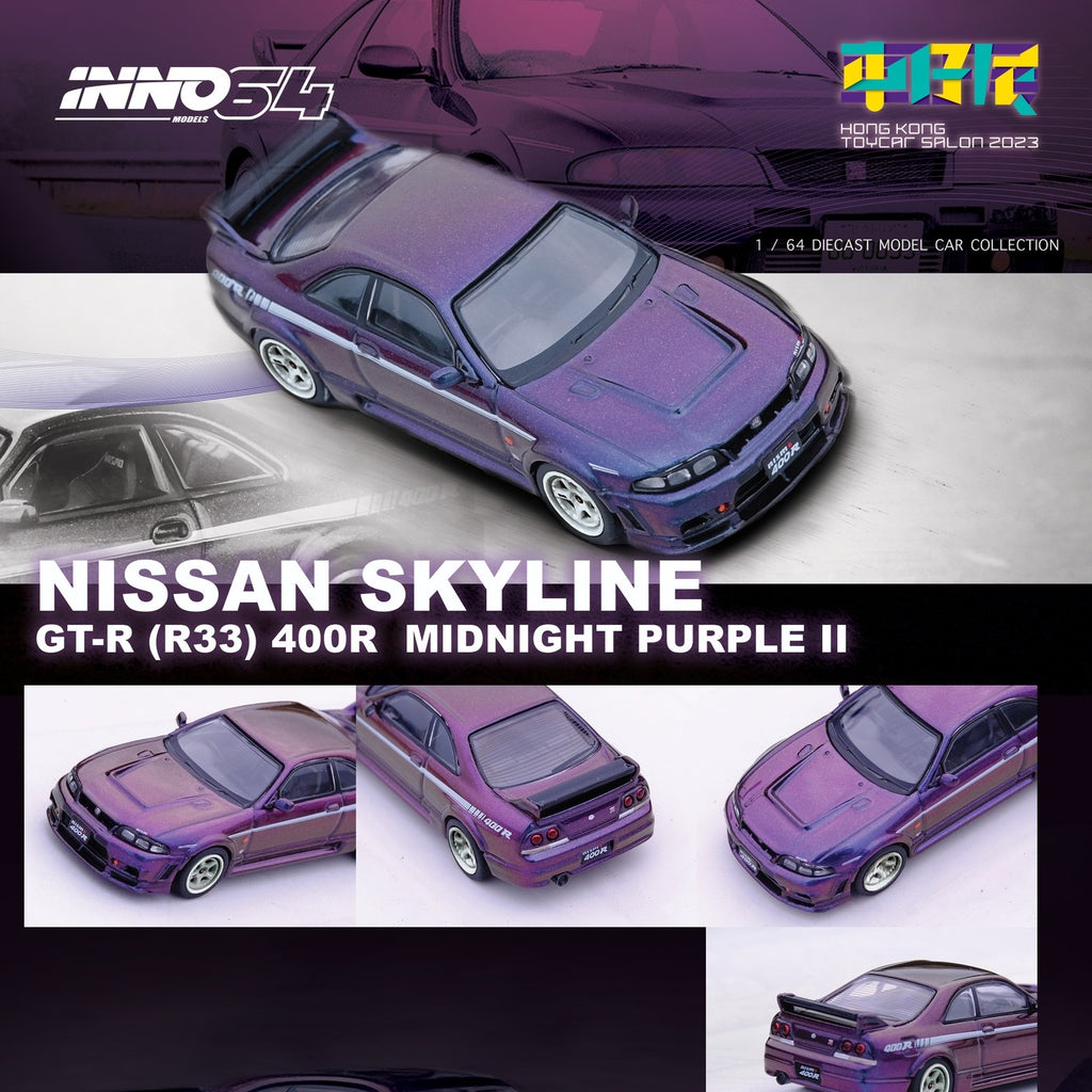 INNO64 1/64 NISSAN SKYLINE GT-R (R33) NISMO 400R Midnight Purple II Ho ...