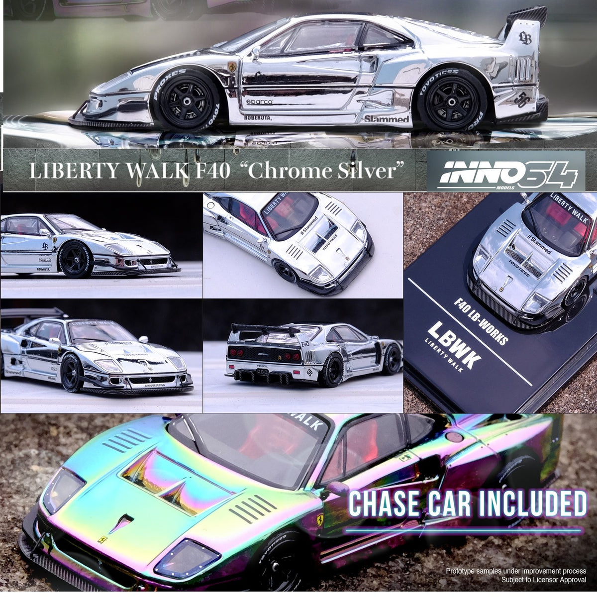 INNO64 1/64 LBWK F40 Silver Chrome - Beijing Hobby Expo 2024 – Tokyo ...