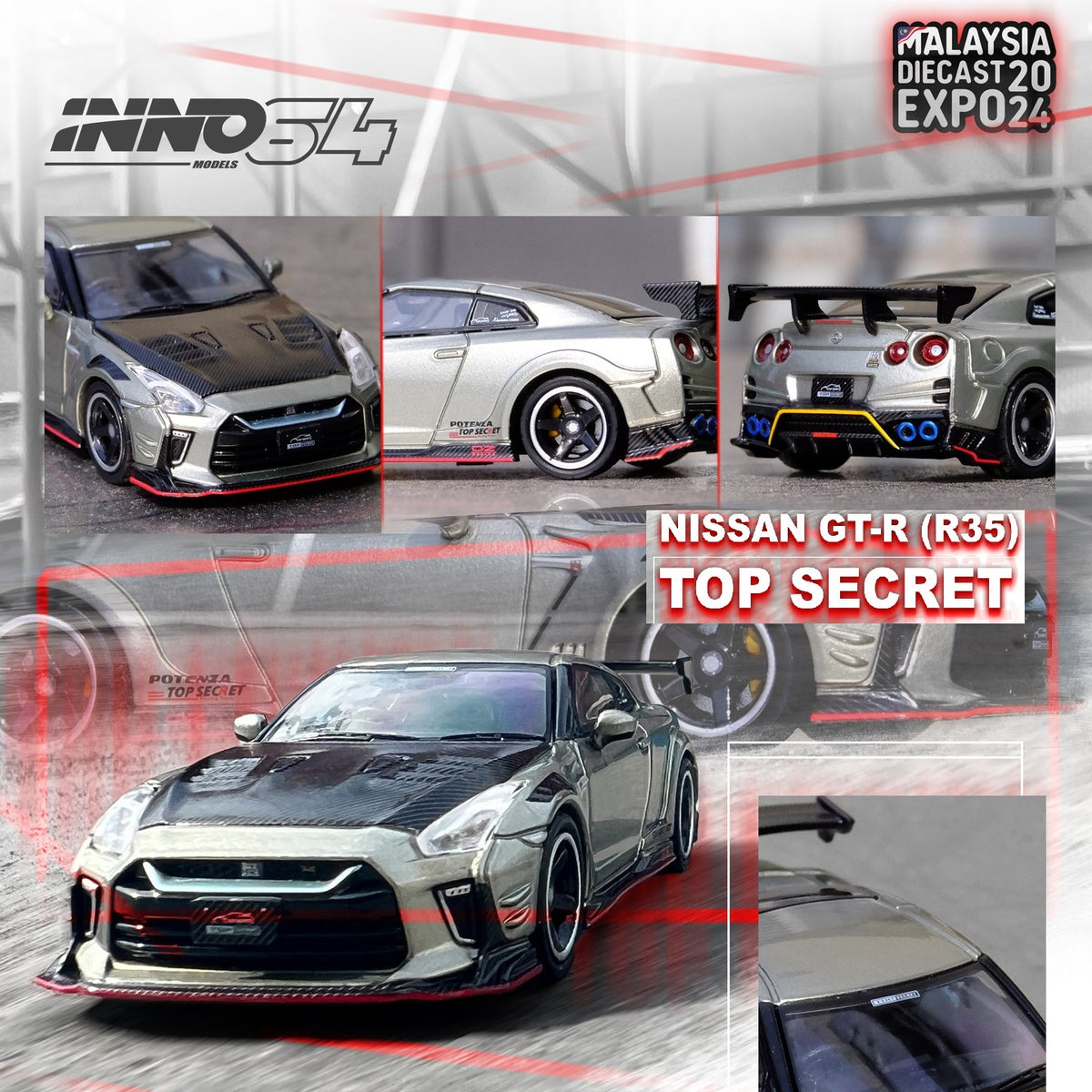 INNO64 1/64 NISSAN GT-R R35 "TOP SECRET" - MDX24 Special Edition ...
