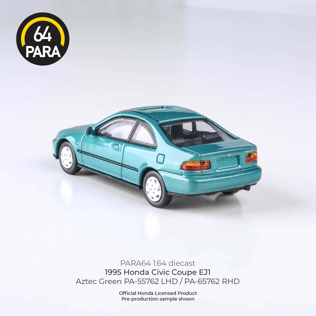 PARA64 1/64 1995 Honda Civic Coupe EJ1 - Aztec Green LHD PA-55762 ...