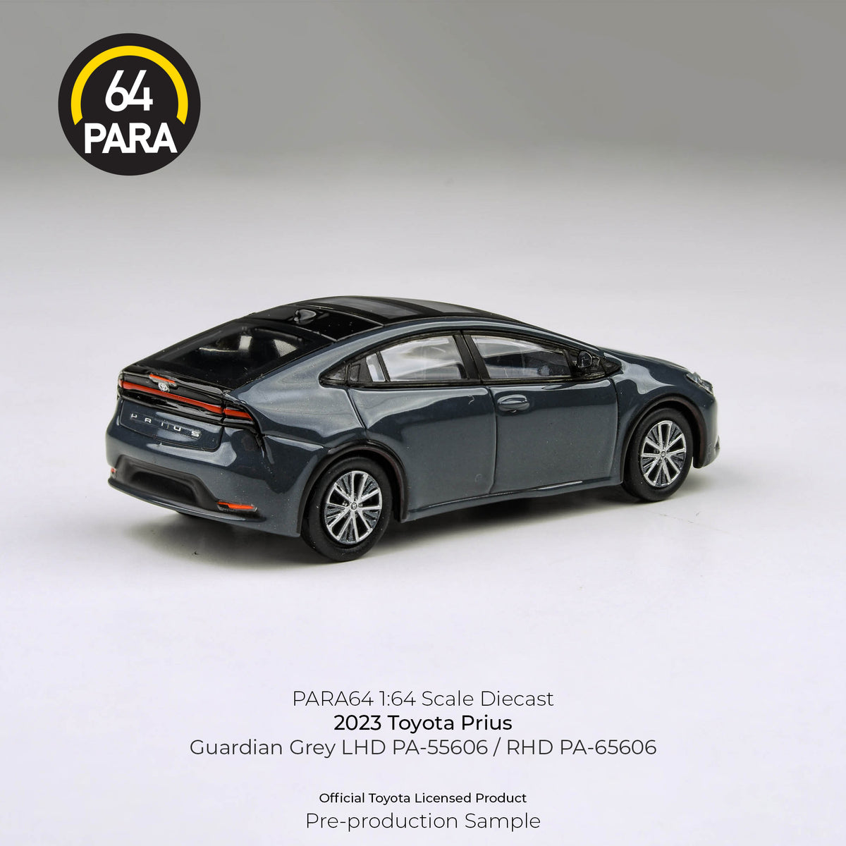 PARA64 1/64 2023 Toyota Prius – Guardian Grey – PA-55606 – Tokyo Station