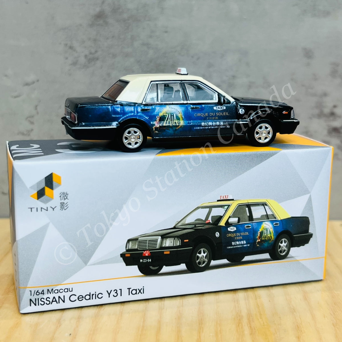 TINY 微影 1/64 Tiny City MC32 Nissan Cedric Y31 Macau Taxi (AD) ATCMC640 ...