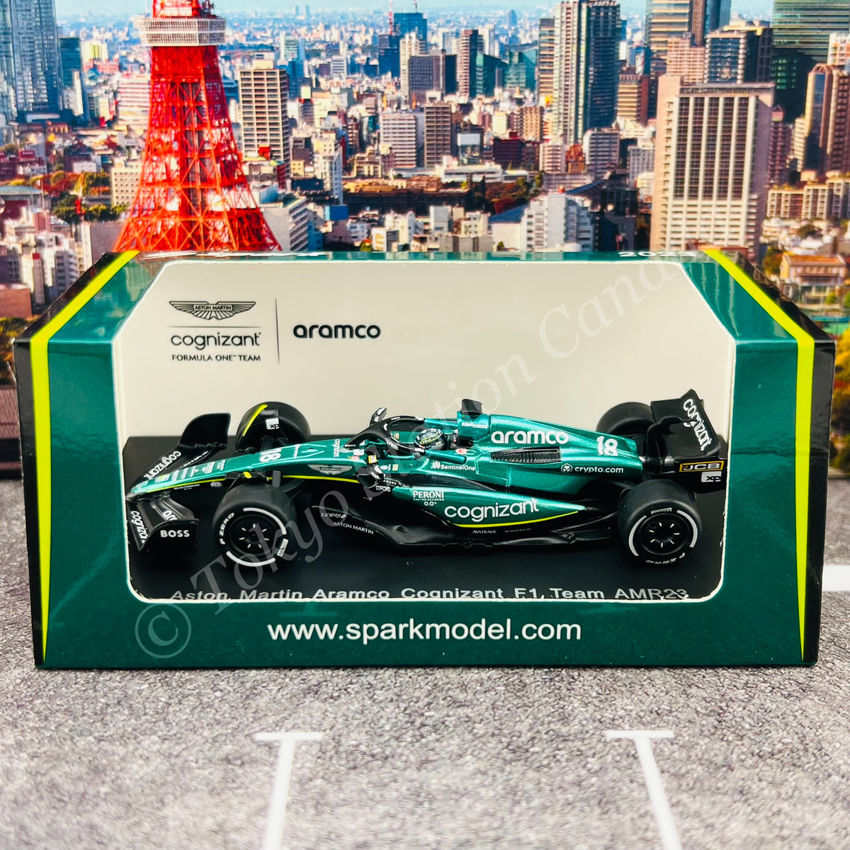 SPARKY 1/64 ASTON MARTIN AMR23 NO.18 ASTON MARTIN ARAMCO COGNIZANT F1 ...