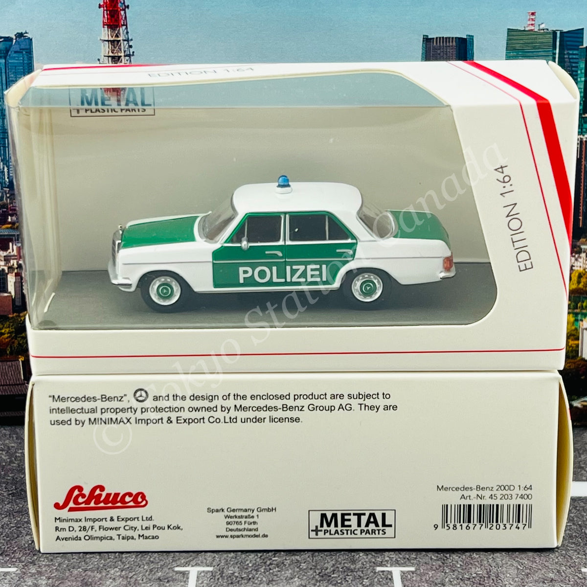 Schuco 1/64 Mercedes-Benz 200D POLIZEI (Dark Green) 452037400 – Tokyo ...
