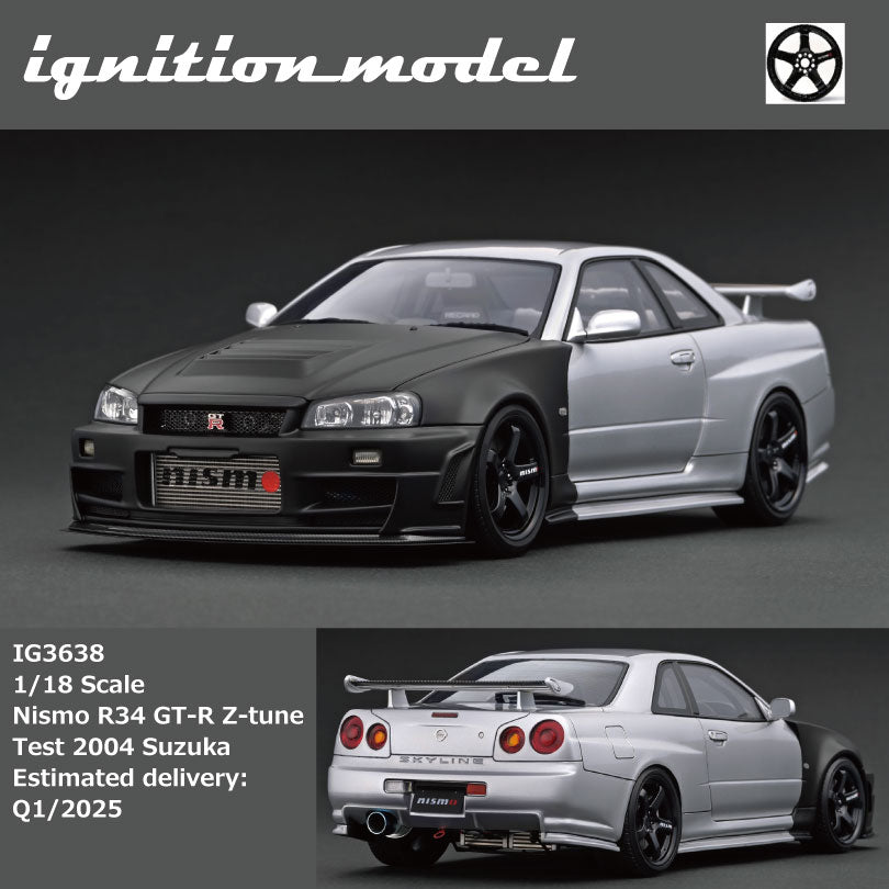 PREORDER Ignition Model 1/18 Nismo R34 GT-R Z-tune Test 2004 Suzuka IG ...
