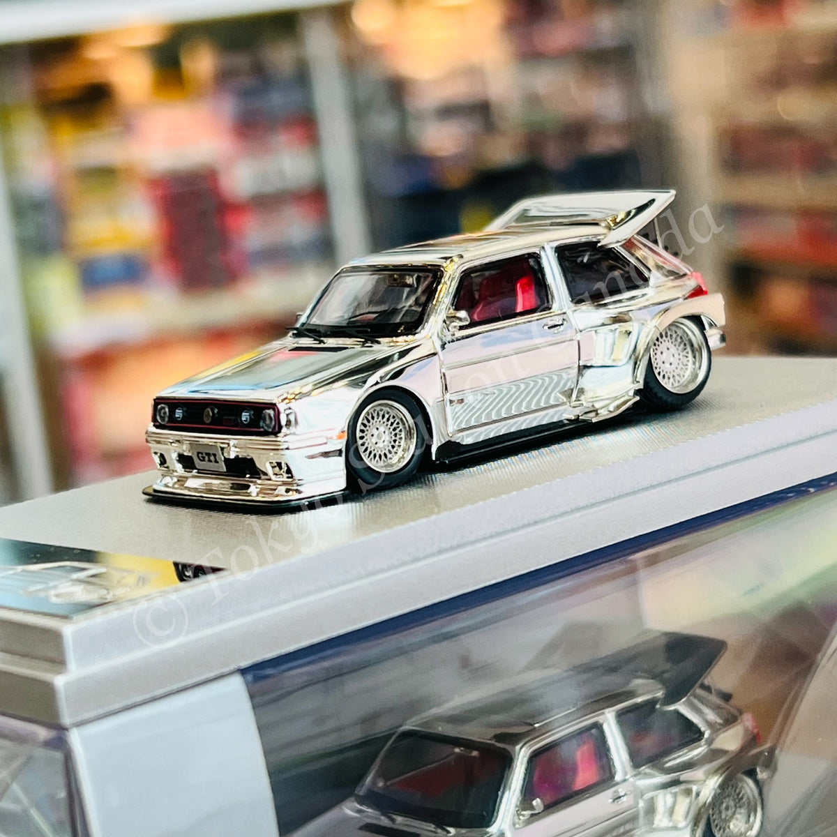 Liberty64 1/64 VW MK2 K.S Wide Body Lowride modified version Chrome Si ...