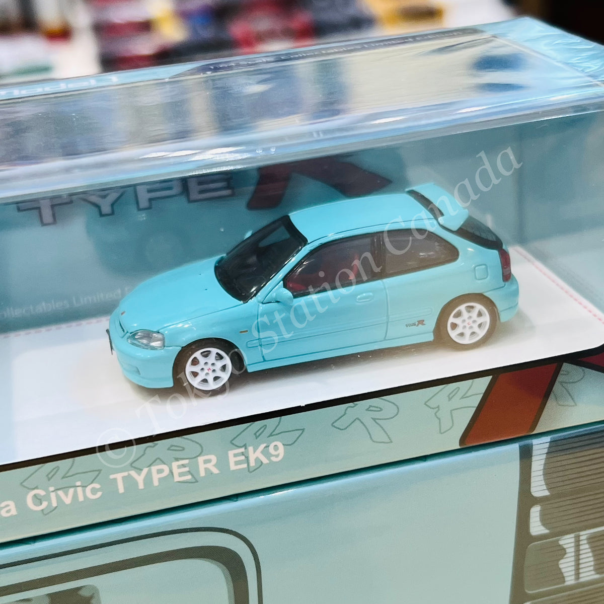 MODEL 1 1/64 Honda Civic Type R EK9 Custom Colour Eggshell Blue C33303 ...