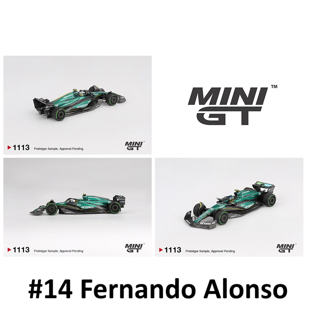 PREORDER MINI GT 1/64 Aston Martin AMR24 #14 Fernando Alonso 2024 F1 2 ...