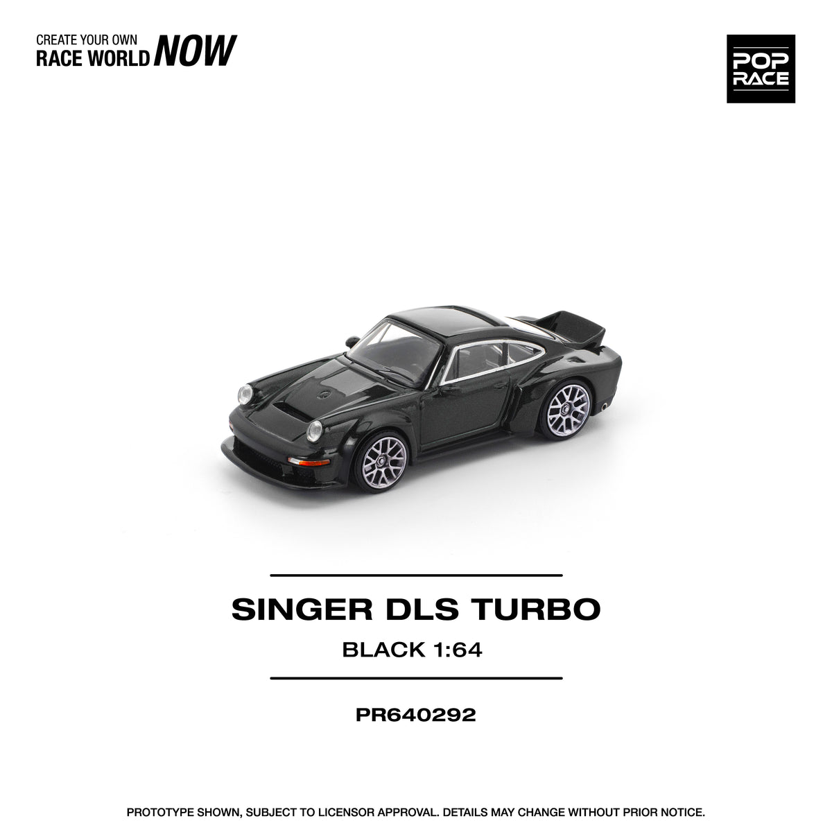 PREORDER POPRACE 1/64 SINGER DLS TURBO (ROAD) BLACK PR640292 (Approx ...