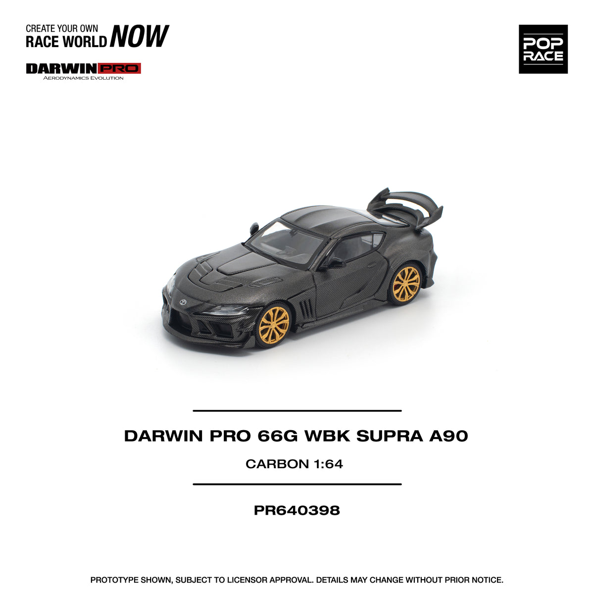 PREORDER POPRACE 1/64 DARWIN PRO 66G WBK SUPRA A90 CARBON EDITION PR64 ...