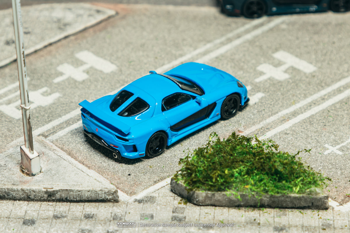 PREORDER TARMAC WORKS GLOBAL64 1/64 Mazda RX-7 VeilSide Fortune7 Blue ...