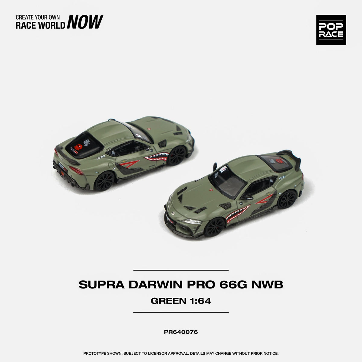 PREORDER POPRACE 1/64 DarwinPro 66G NWB Supra A90 - Green PR640076 (Ap ...