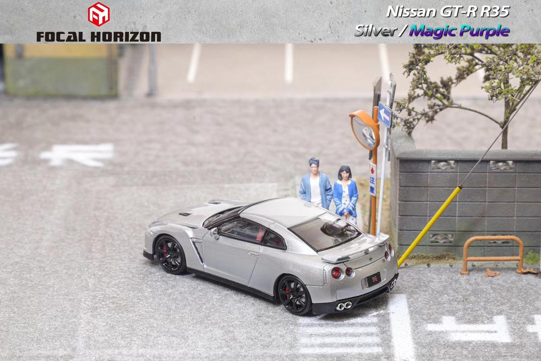 FOCAL HORIZON 1/64 GT-R R35 with Open Hood - Silver – Tokyo Station