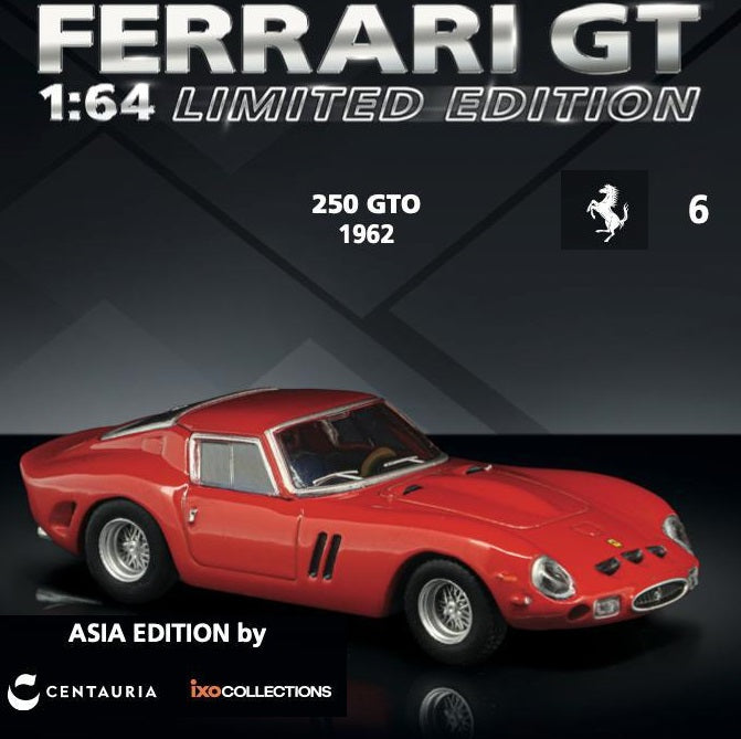 PREORDER CENTAURIA 1/64 FERRARI 250 GTO 1962 with Magazine - English V ...