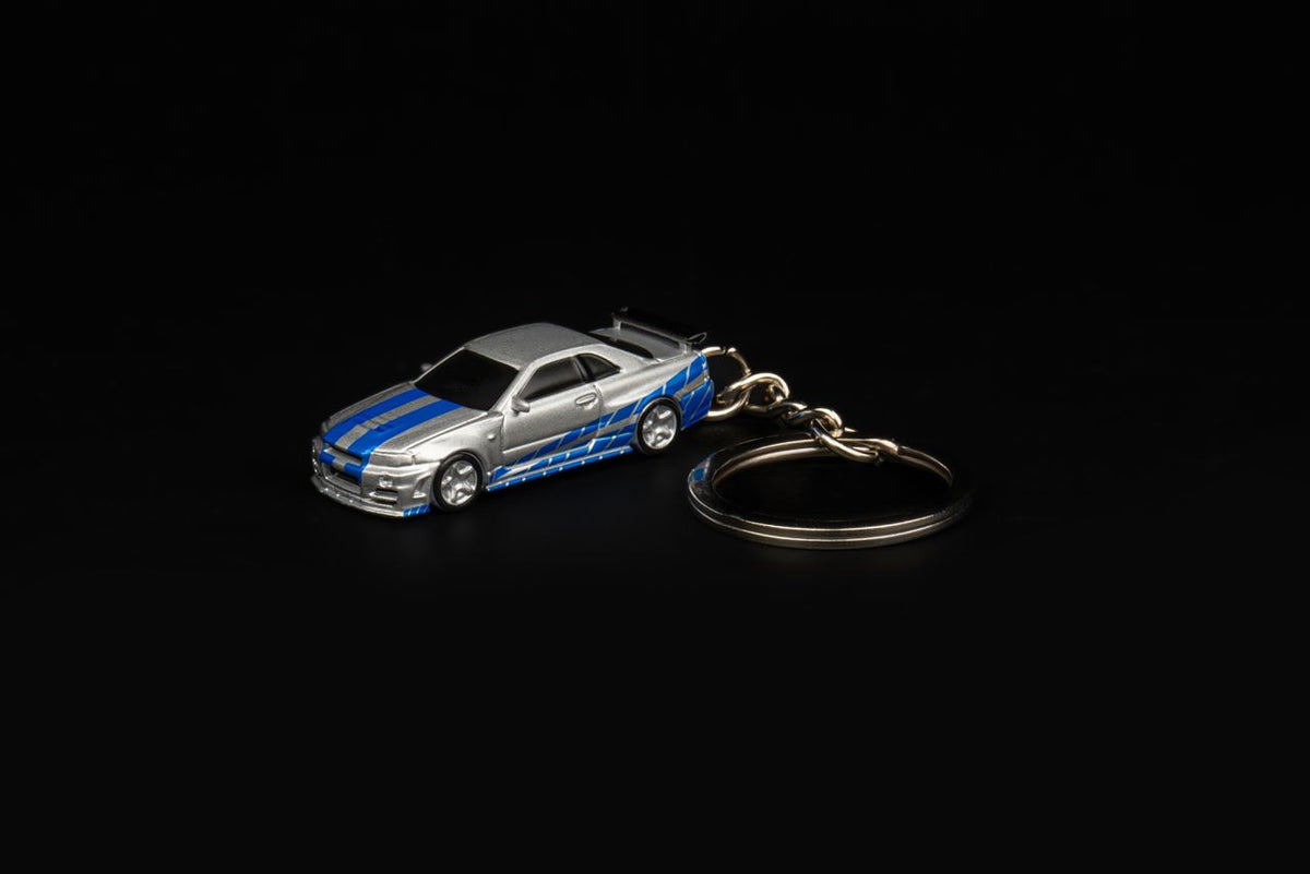 PREORDER SEEKER 1/87 Fast & Furious R34 Silver Keychain (Approx. Relea ...