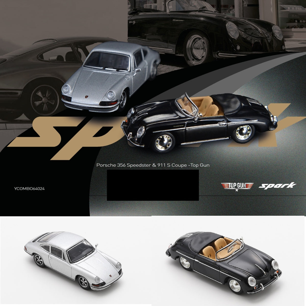 PREORDER SPARKY x TINY 1/64 Porsche 356 Speedster & 911 S Coupe (Tiny – Tokyo Station