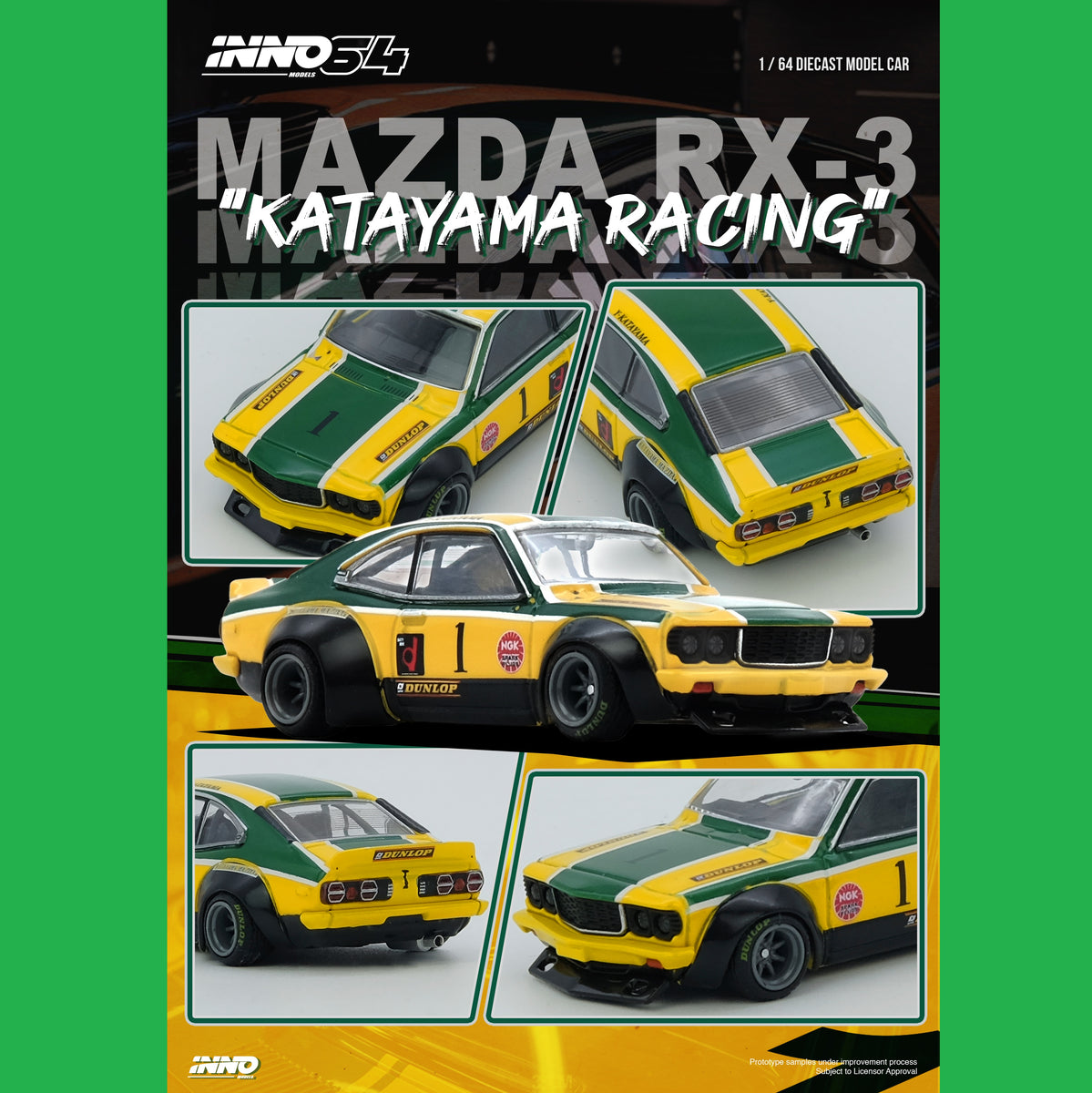 INNO64 1/64 MAZDA SAVANNA RX3 "KATAYAMA RACING" Livery IN64-RX3-KTYM ...