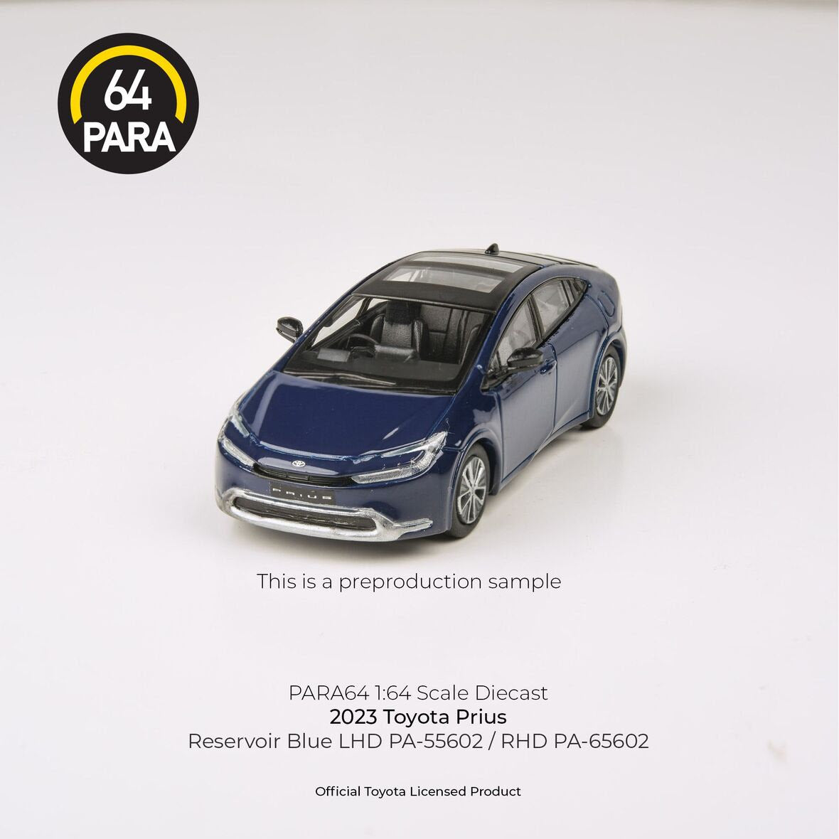 PARA64 1/64 2023 Toyota Prius – Reservoir Blue LHD PA-55602 – Tokyo Station