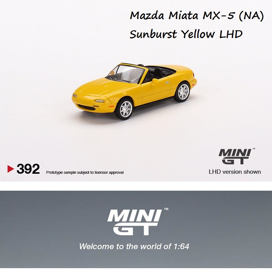 MINI GT 1/64 Mazda Miata MX-5 (NA) Sunburst Yellow LHD MGT00392-L ...