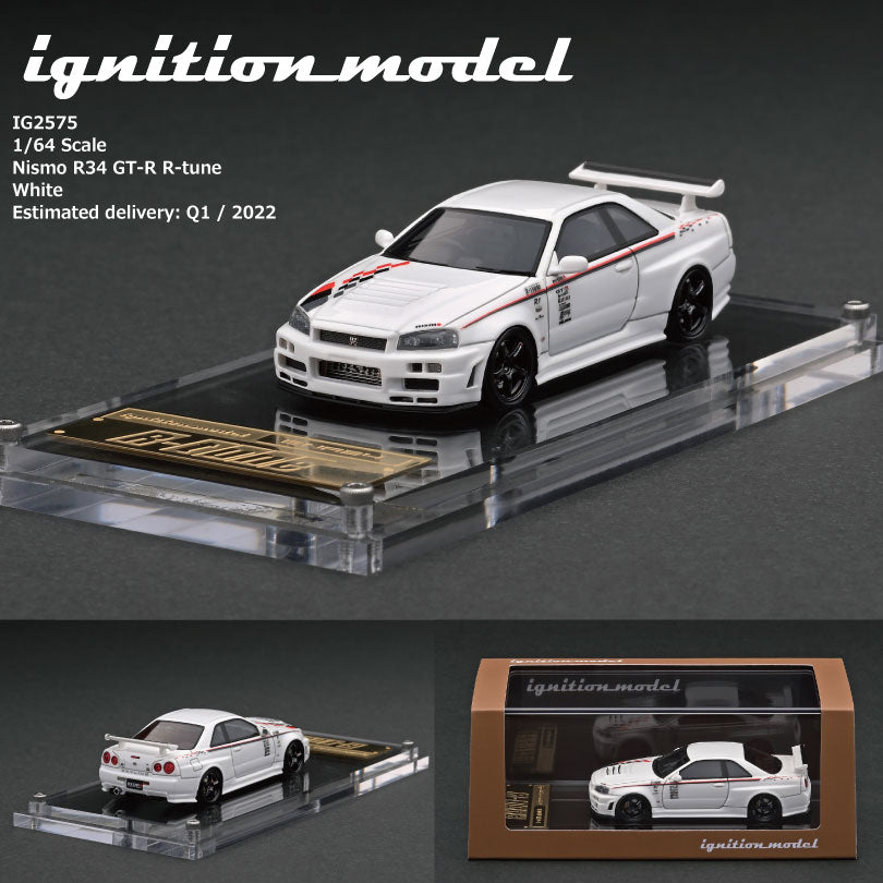 Ignition Model 1/64 HIGH-END RESIN MODEL Nismo R34 GT-R R-tune White I ...
