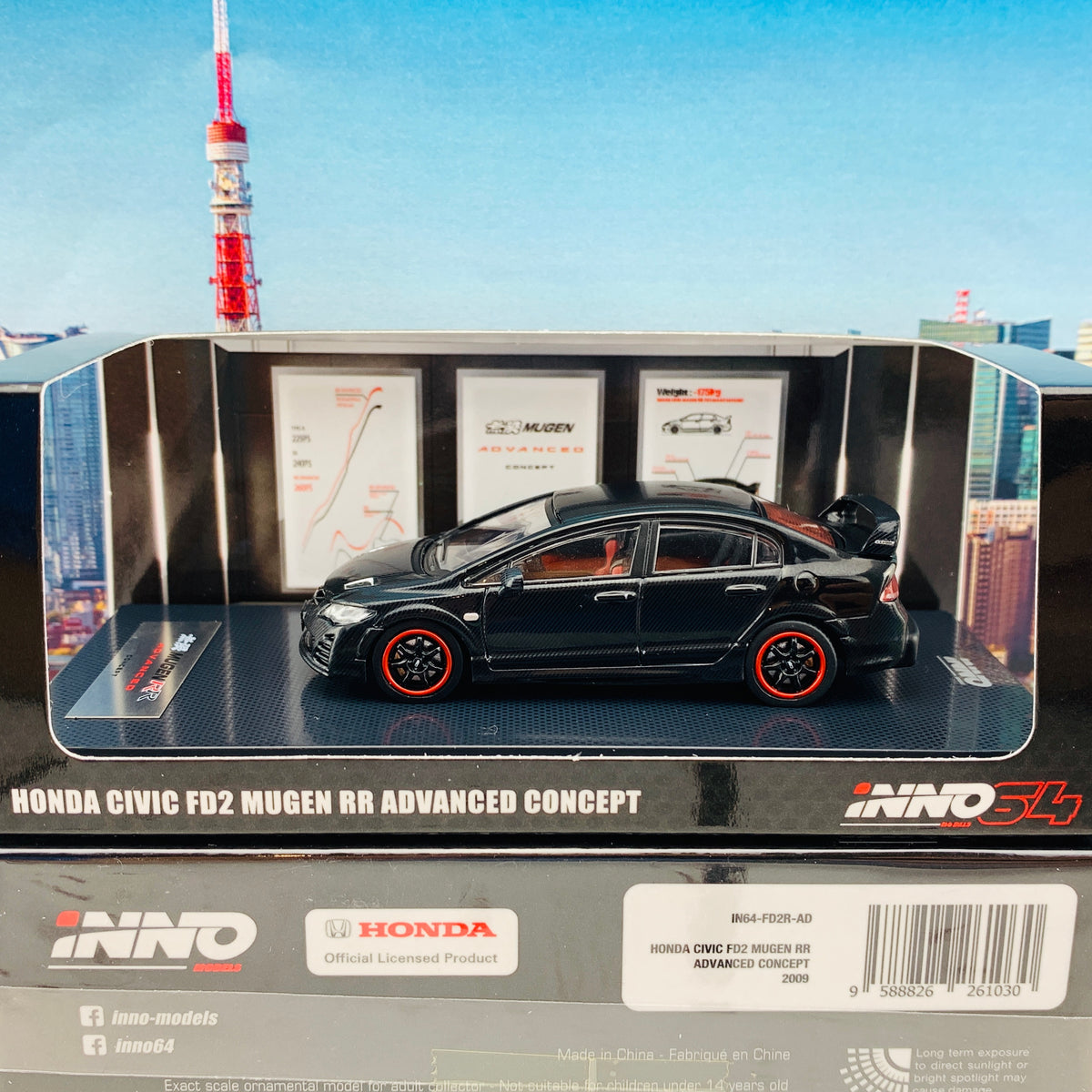 INNO64 1/64 Honda Civic FD2 Mugen RR Advanced Concept IN64-FD2R-AD ...