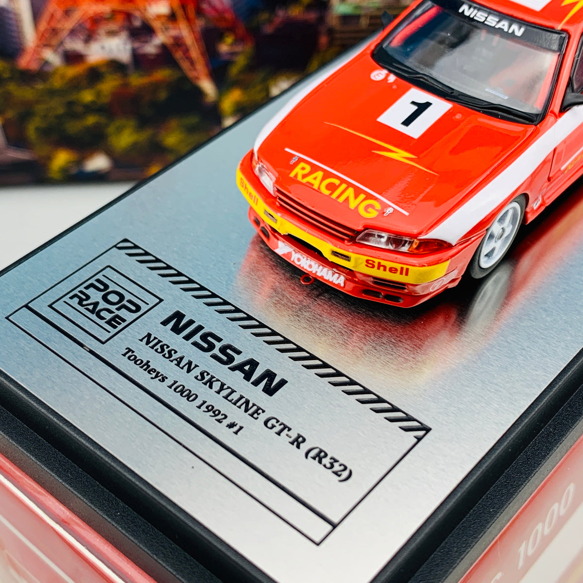 POP RACE x INNO64 1/64 NISSAN SKYLINE GTR R32 #1 Tooheys 1000 1992 (wi ...