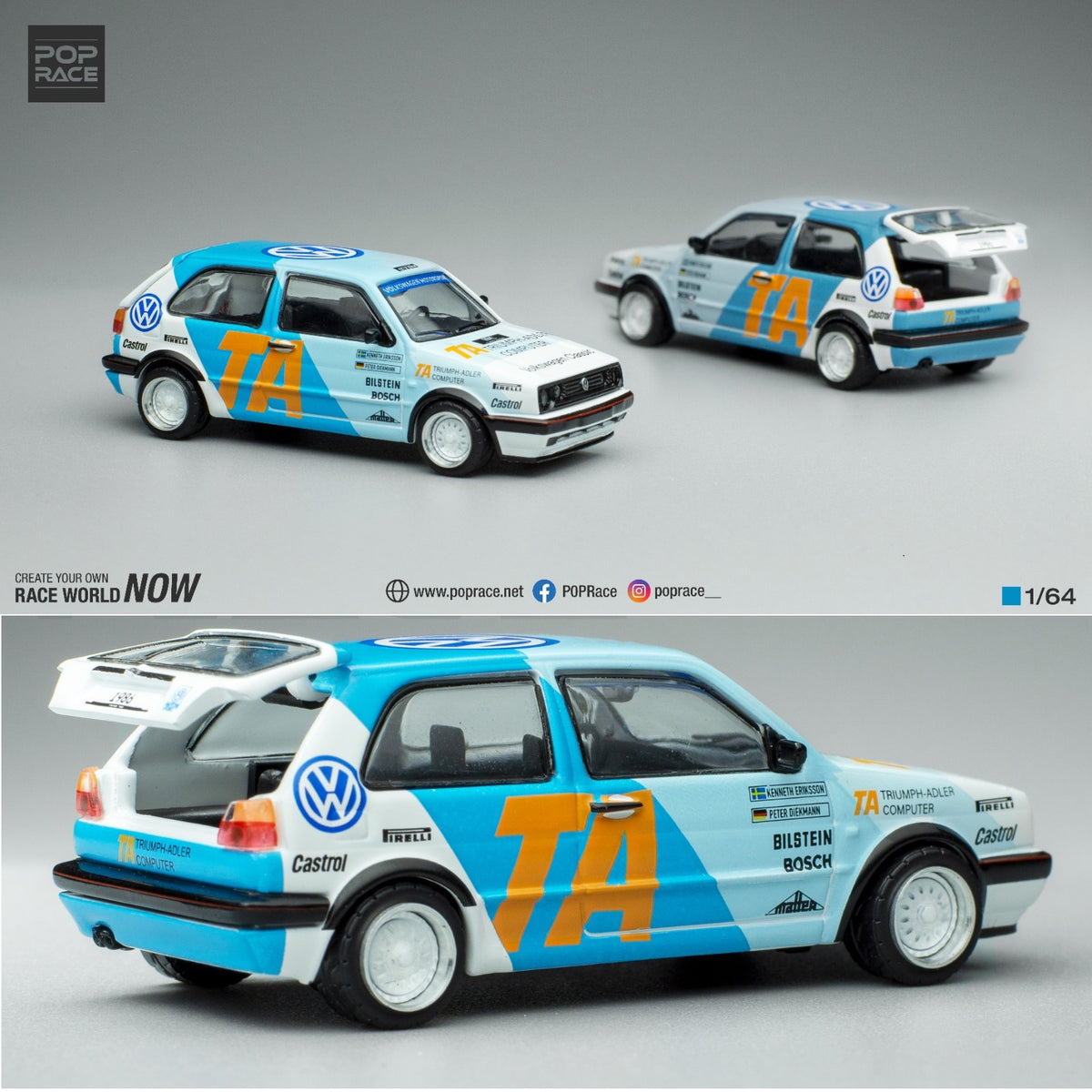 POPRACE 1/64 Volkswagen Golf GTI MK2 WRC 1986 PR64-GFM2-VWM – Tokyo Station