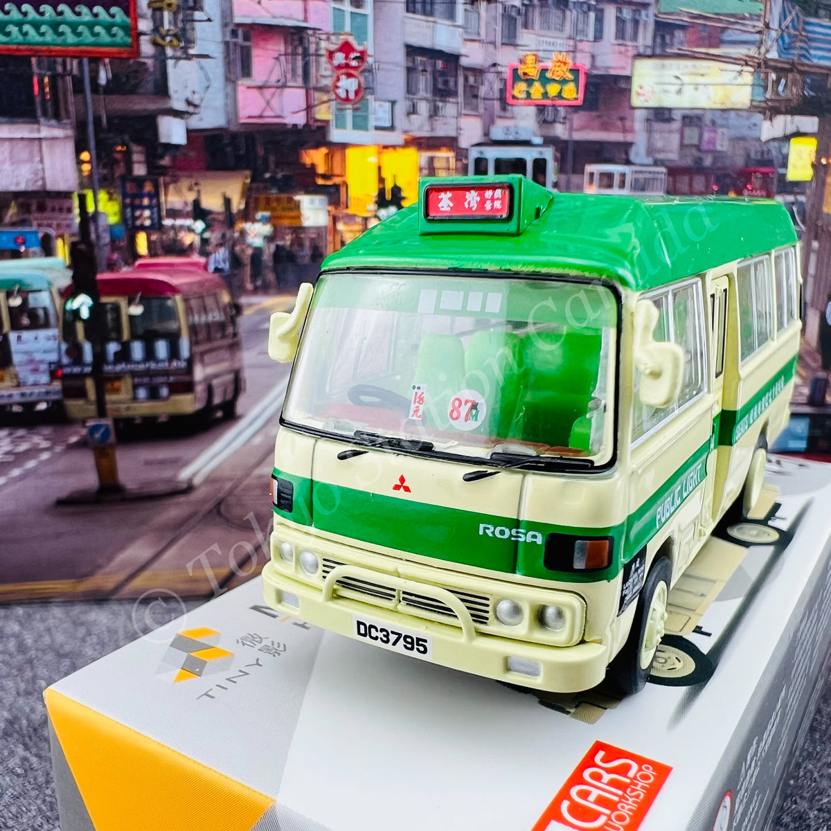 TINY 微影 33 Mitsubishi Fuso Rosa Green Mini Bus 14-Seat (Tsuen Wan) ATC ...