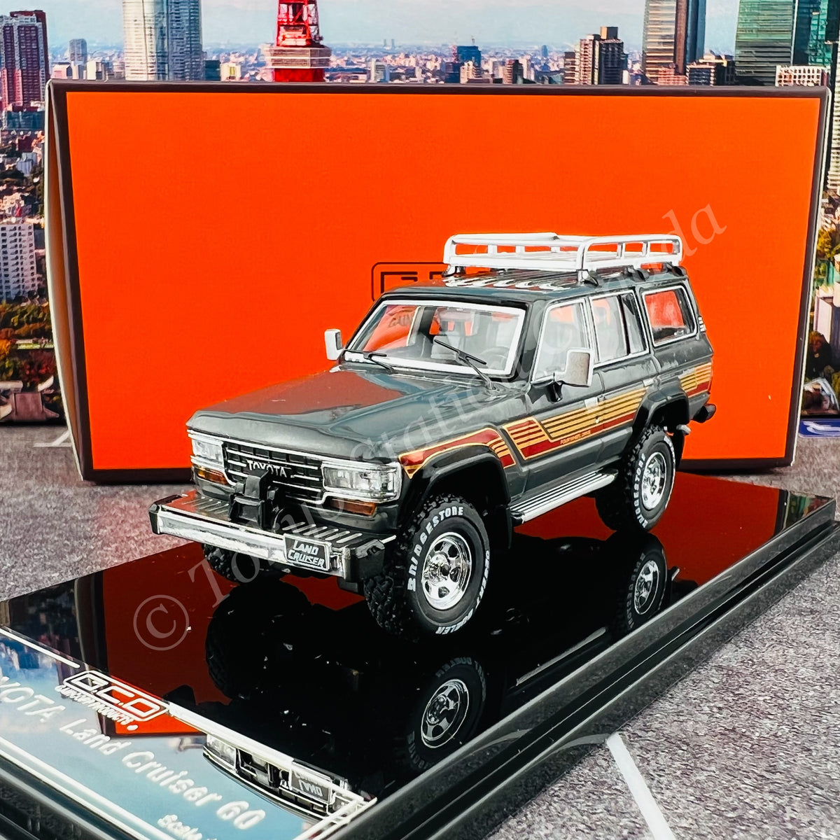 GCD 1/64 Toyota Land Cruiser LC60 Modified Version LHD Gray KS029-92 ...
