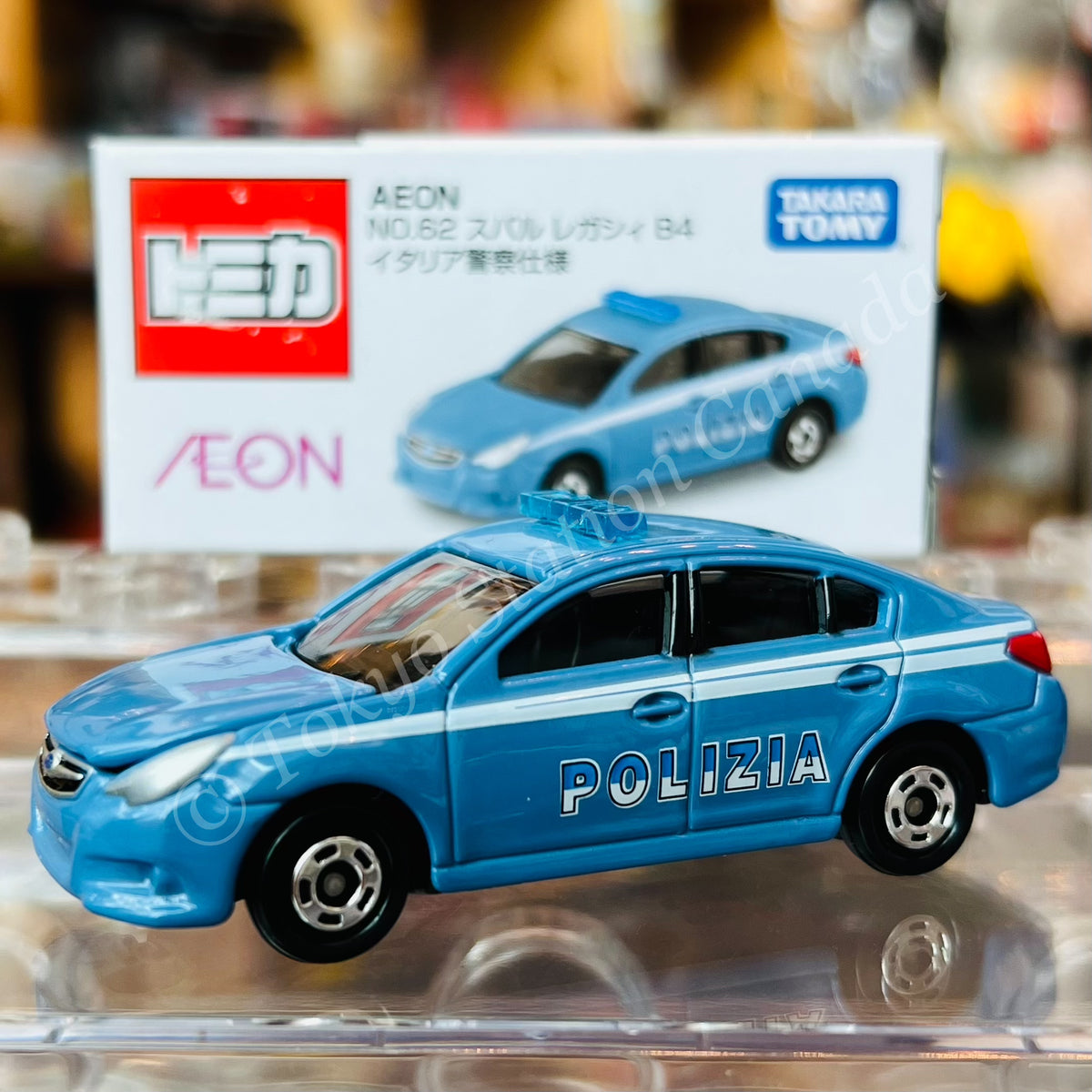 TOMICA AEON No. 62 Subaru Legacy B4 Italian Police Car 4904810213413 ...