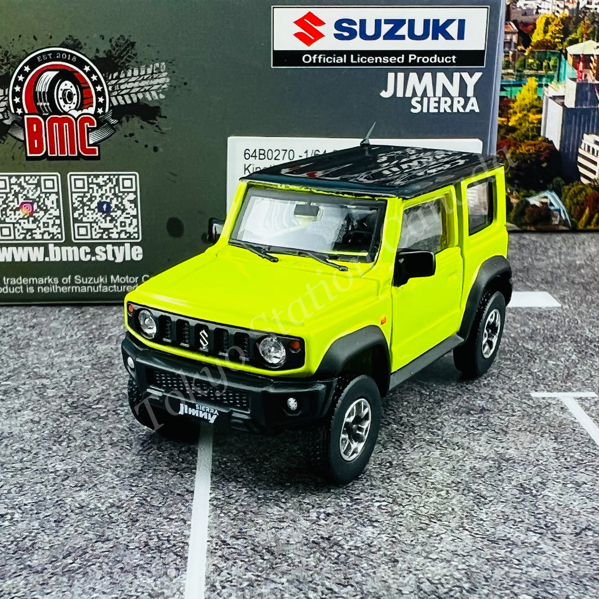 BM CREATIONS 1/64 Suzuki Jimny (JB74) Kinetic Yellow w/ Black Top with ...